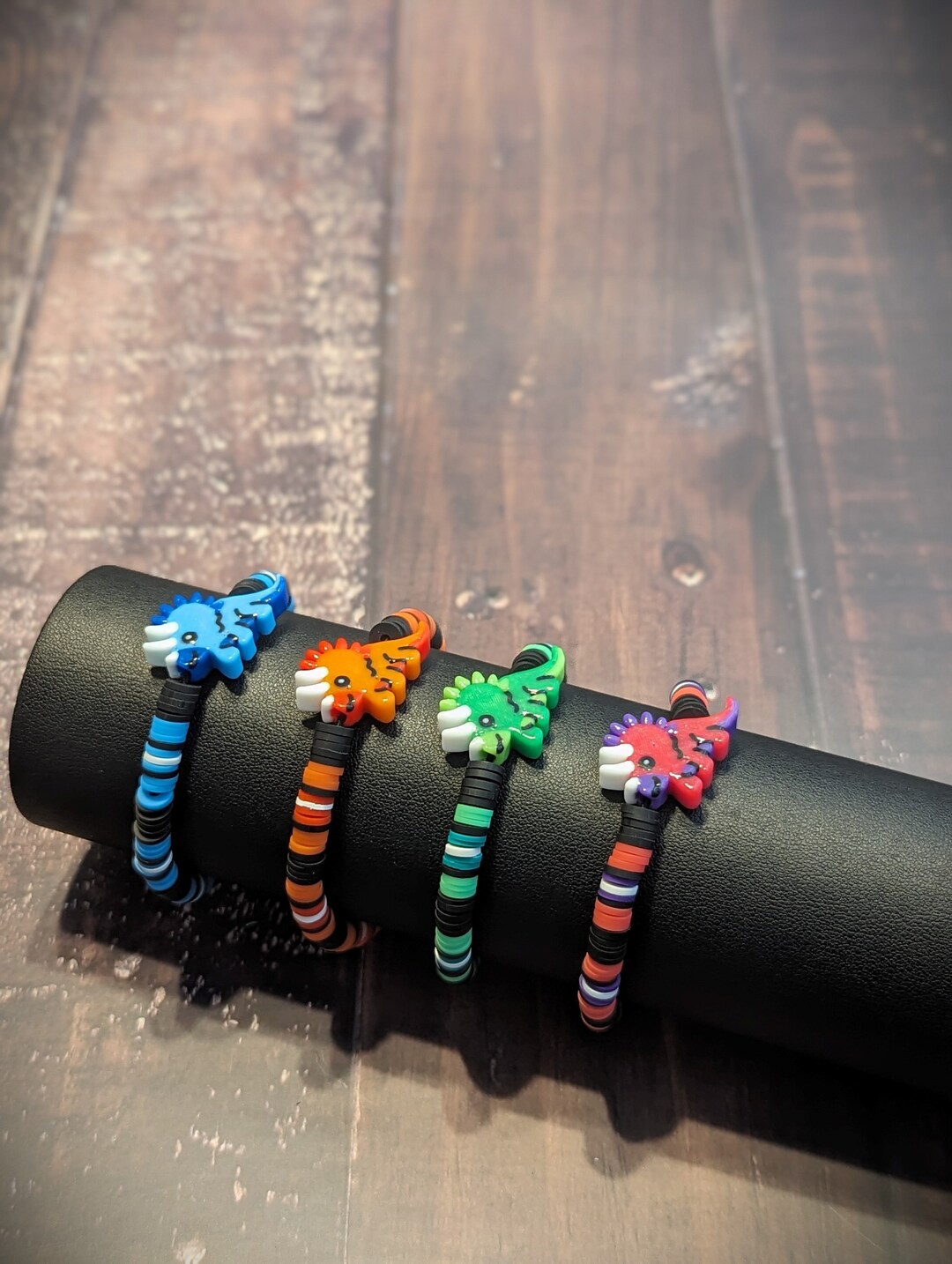 Triceratops Bracelet Dinosaur Bracelet Dino Bracelet Stretch Bracelet ...