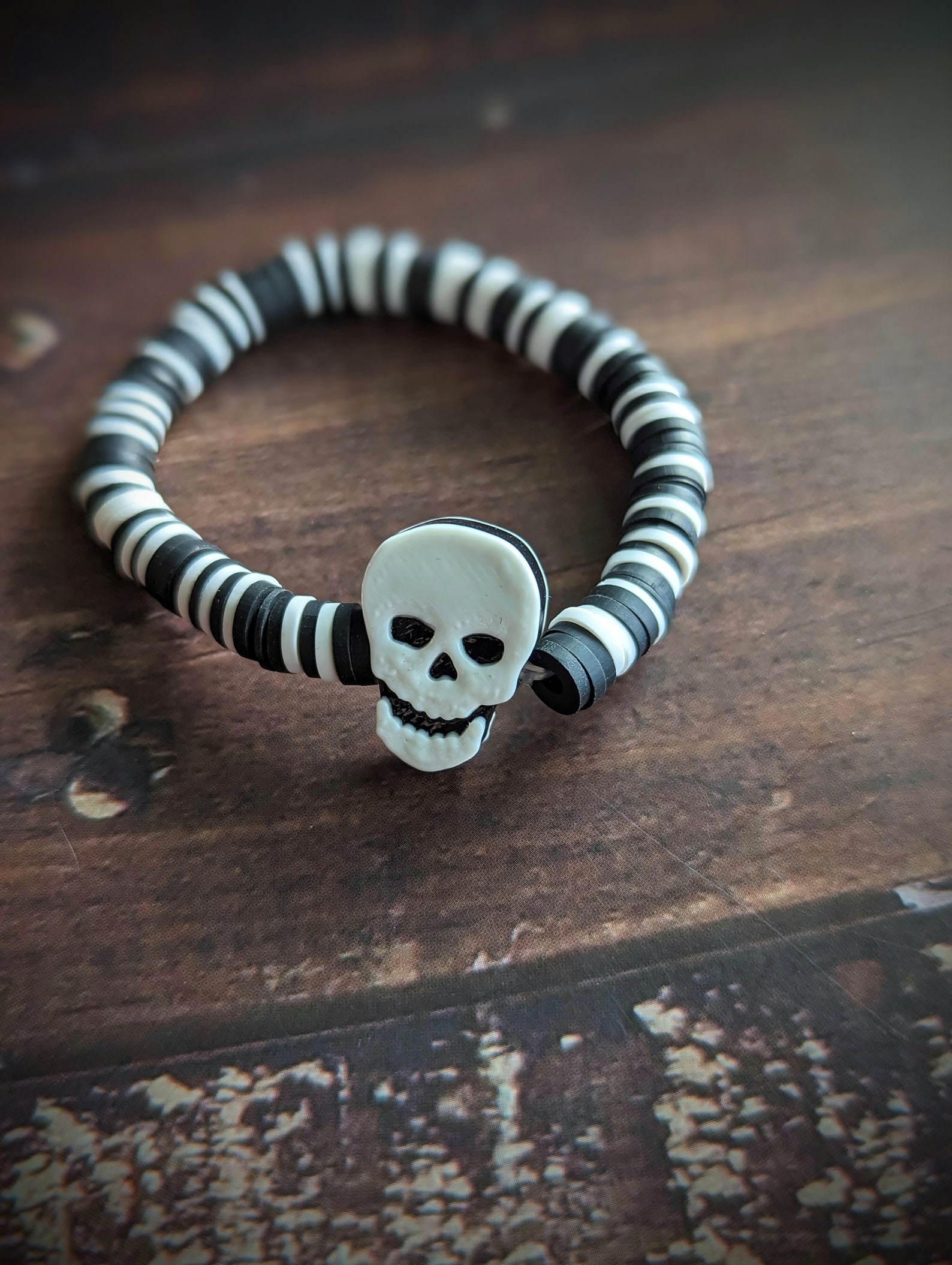 Halloween Bracelets Stretch Bracelet Skull Bracelet Pumpkin Bracelet ...