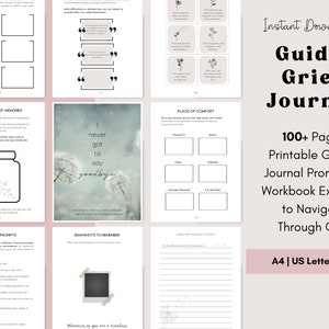 Grieving Journal Prompts Printable Guided Prompts Coping With Grief ...