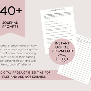 Grieving Journal Prompts Printable Guided Prompts Coping With Grief ...