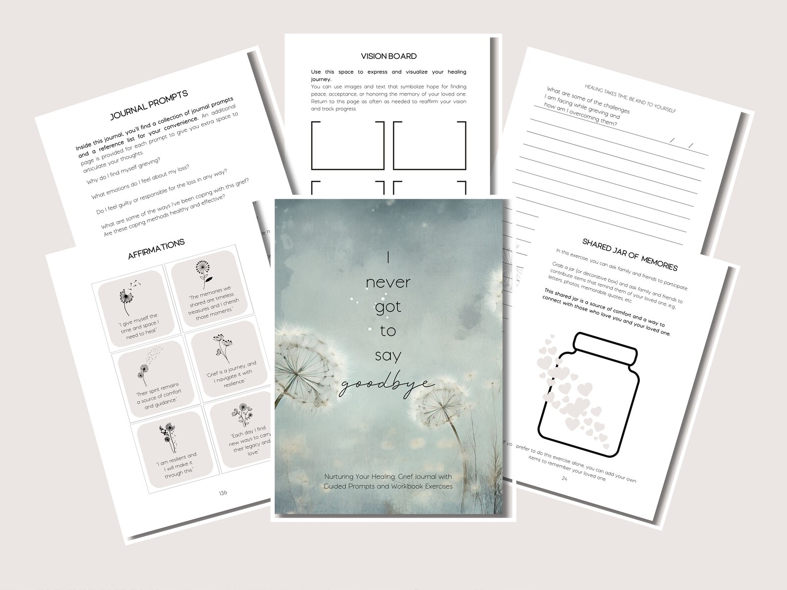 Grieving Journal Prompts Printable Guided Prompts Coping With Grief ...