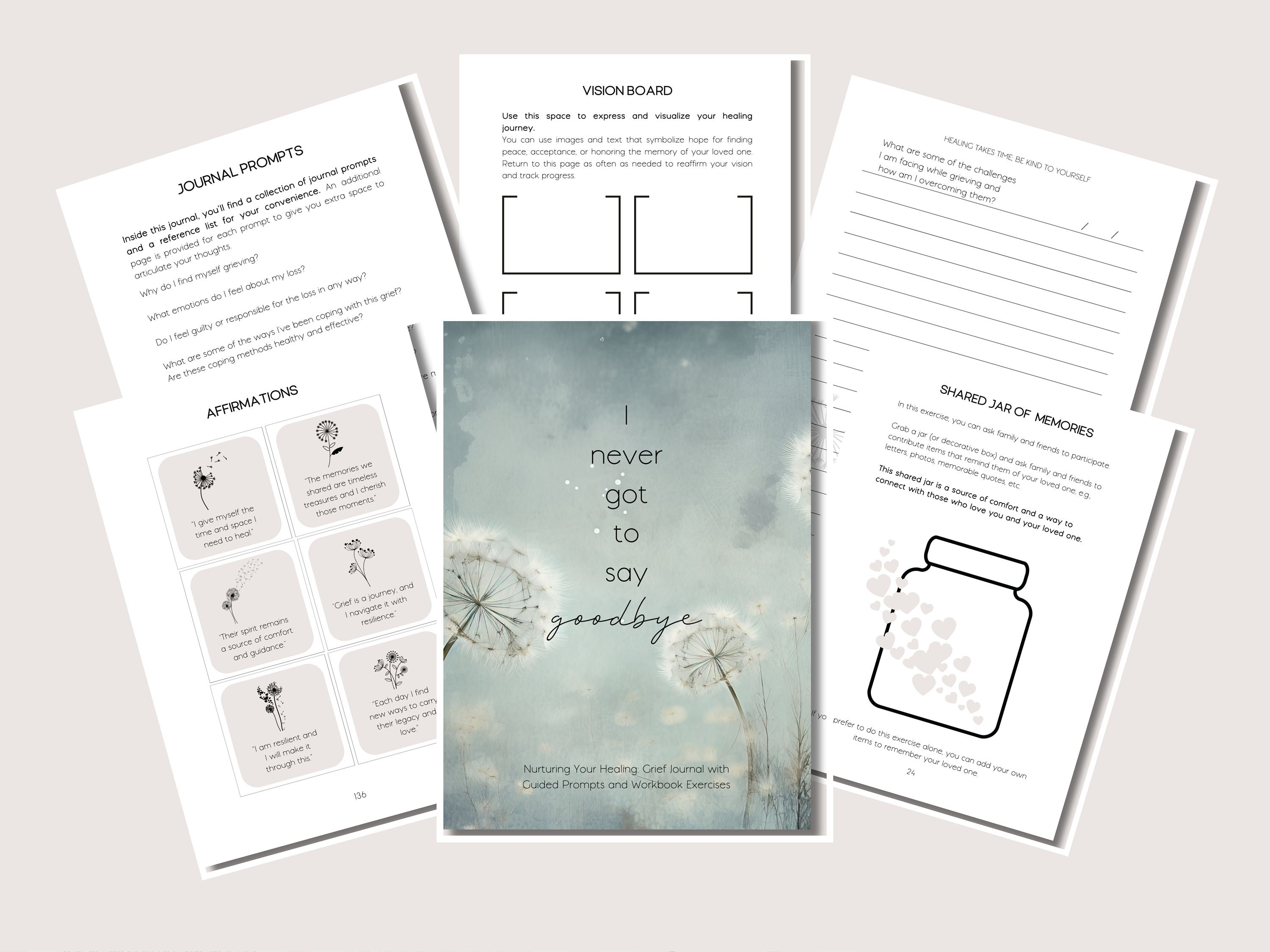 Grieving Journal Prompts Printable Guided Prompts Coping With Grief ...