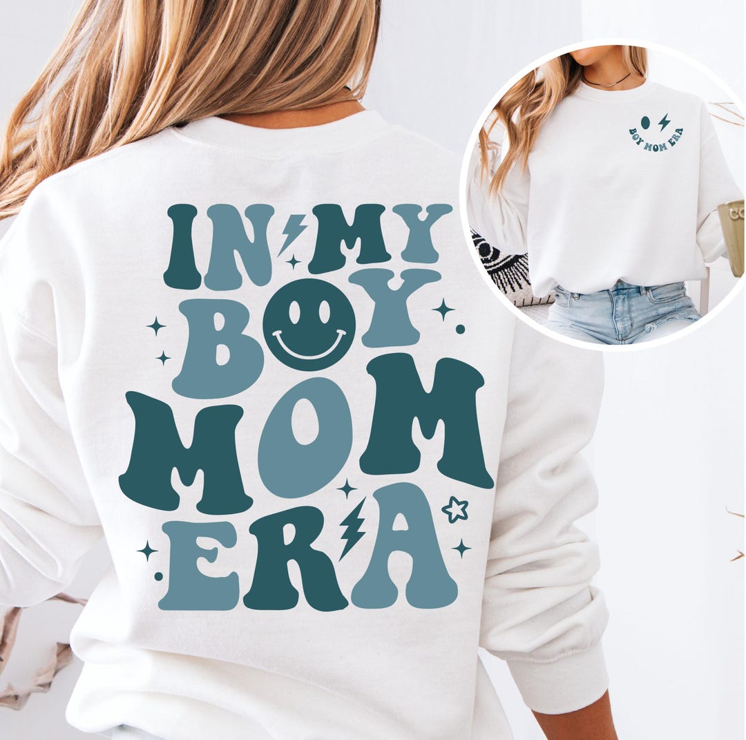 In My Boy Mom Era Sweatshirt Boy Mama Hoodie New Mom Gift in My Boy Mom ...