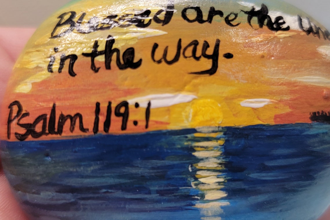 Painted Rock, Acrylic Paint, Hand Painted, One of a Kind, Unique, Bible ...