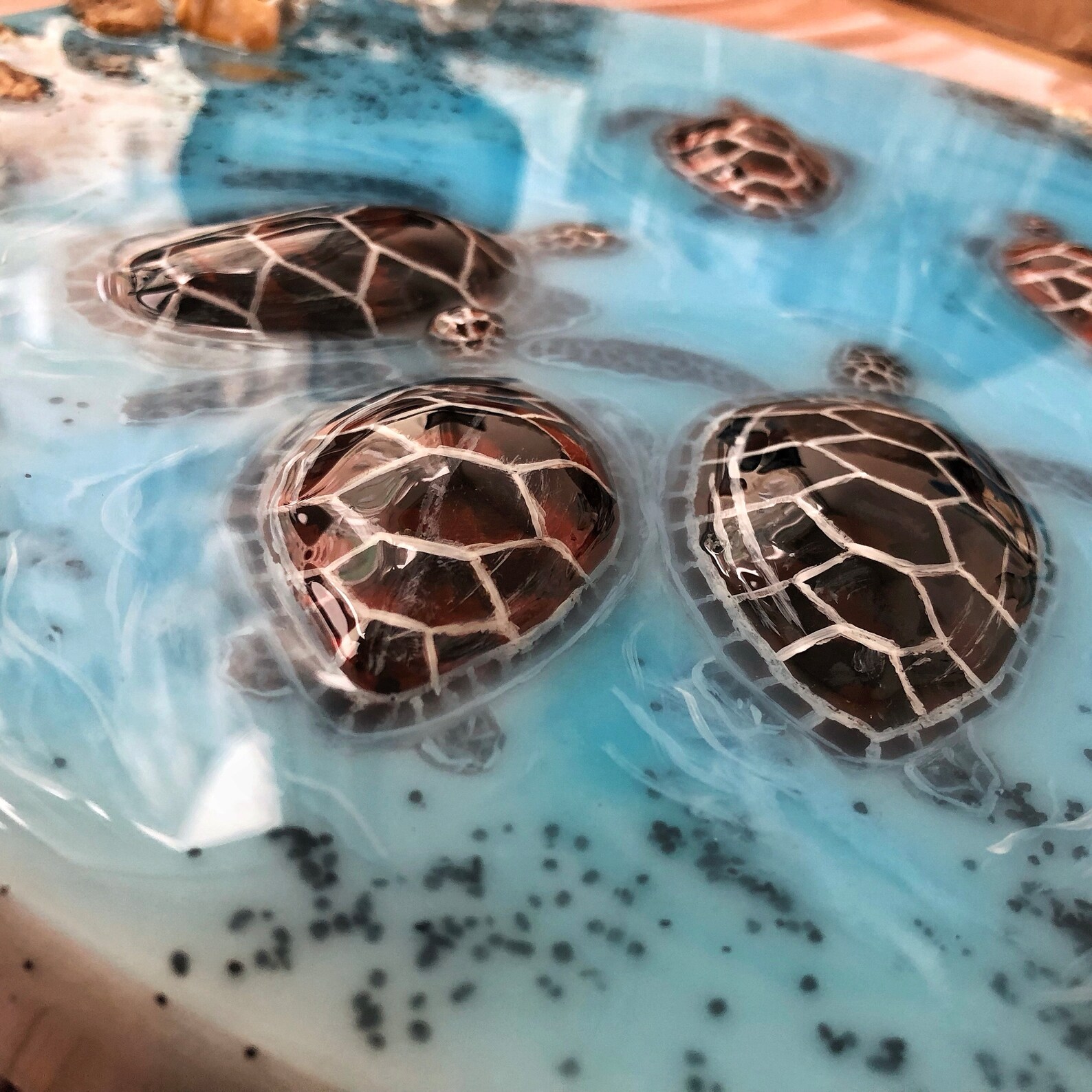 Artwork| Picture With Turtles| Epoxy Resin Picture| Painting|handmade ...