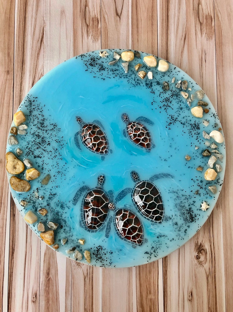 Artwork| Picture With Turtles| Epoxy Resin Picture| Painting|handmade ...