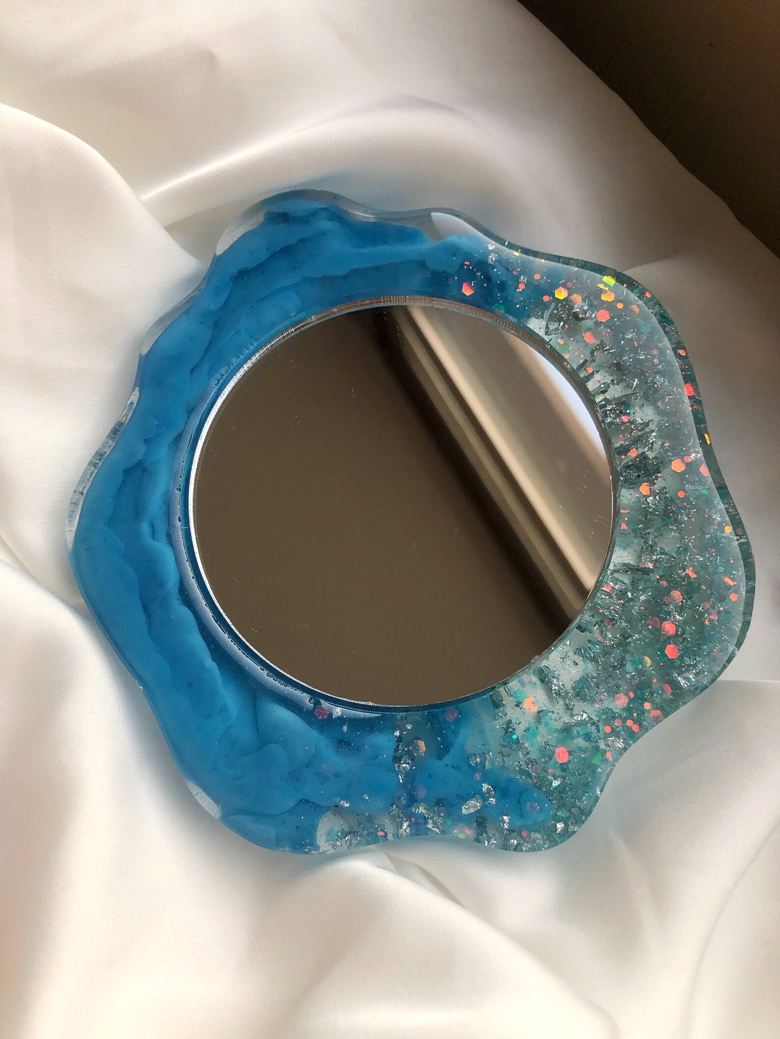 Epoxy Resin Mirror Gift for Hercompact Mirror make up Mirrorbathroom ...