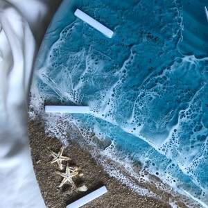 Resin Wall Clock| Ocean Wall Decor| Custom Resin Ocean Art| Resin Art ...