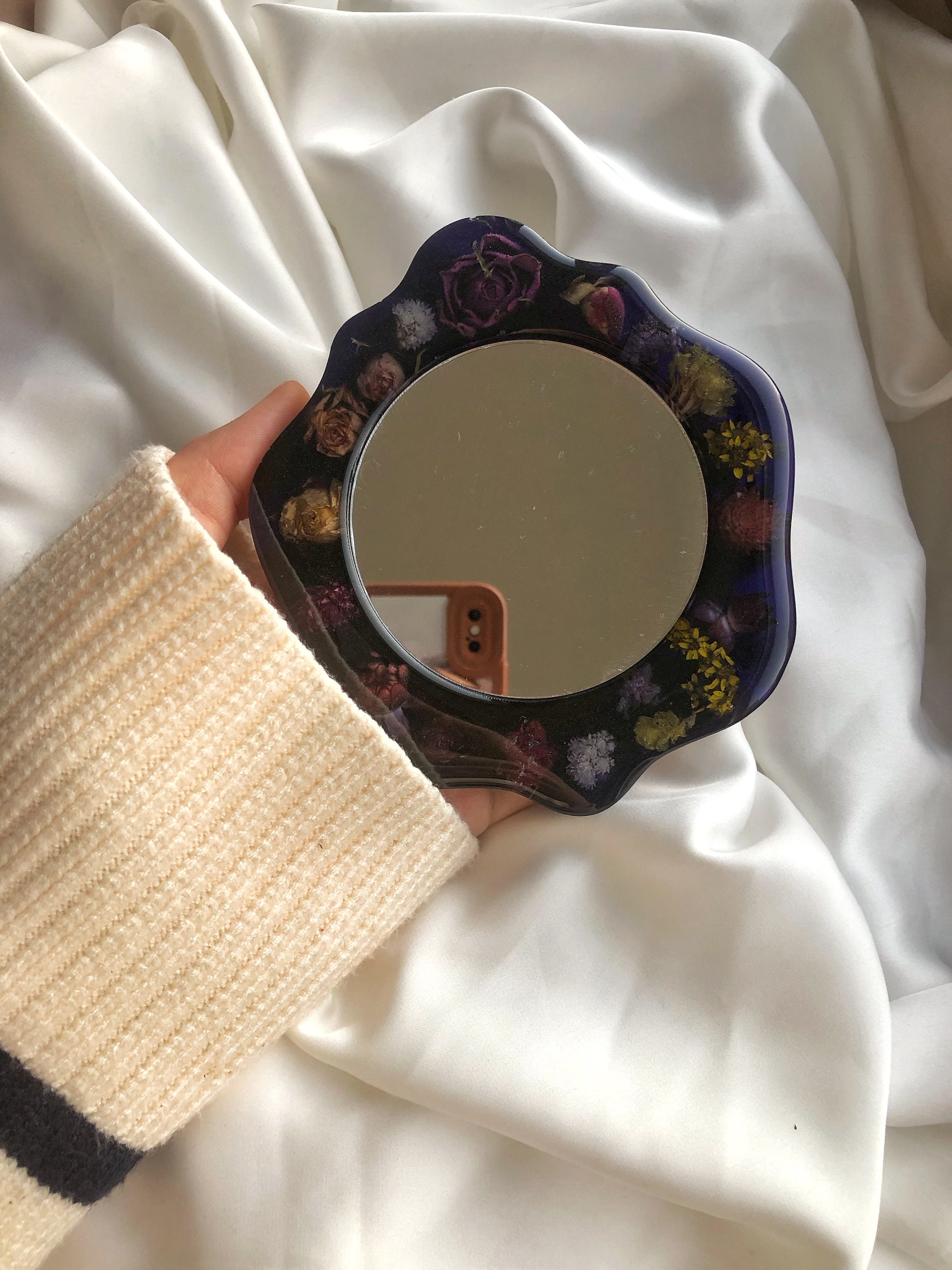 Epoxy Resin Mirror Gift for Hercompact Mirror make up Mirrorbathroom ...