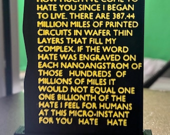 I Have No Mouth and I Must Scream AM Soft Enamel Glitter Pin - 1in. - Etsy