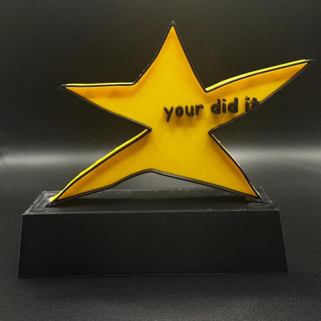 You Did It! Funny Meme Star Trophy - Gag Gift for Any Occasion - Etsy