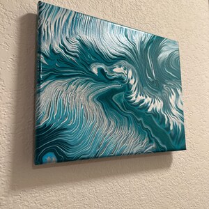Turquoise Abstract Waves - Etsy