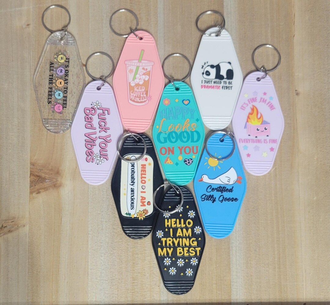 Cute Funny Sarcastic Motel Keychains - Etsy