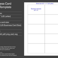 Business Card Template - Etsy
