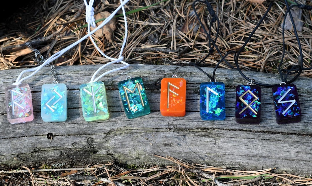 Birth Rune Pendant - Elder Futhark Talisman for Witches, Vikings, and ...