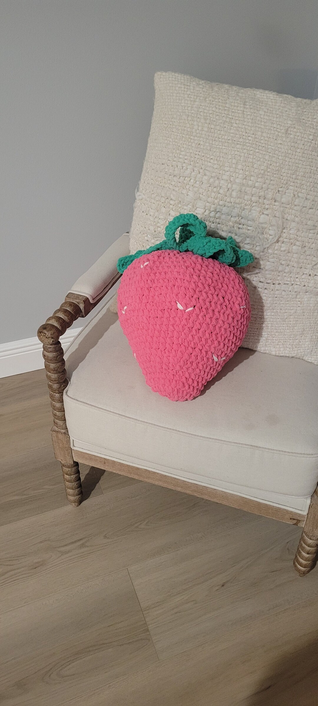 Pink Crochet Strawberry | Crochet Plushie | Strawberry Plushie | Red ...