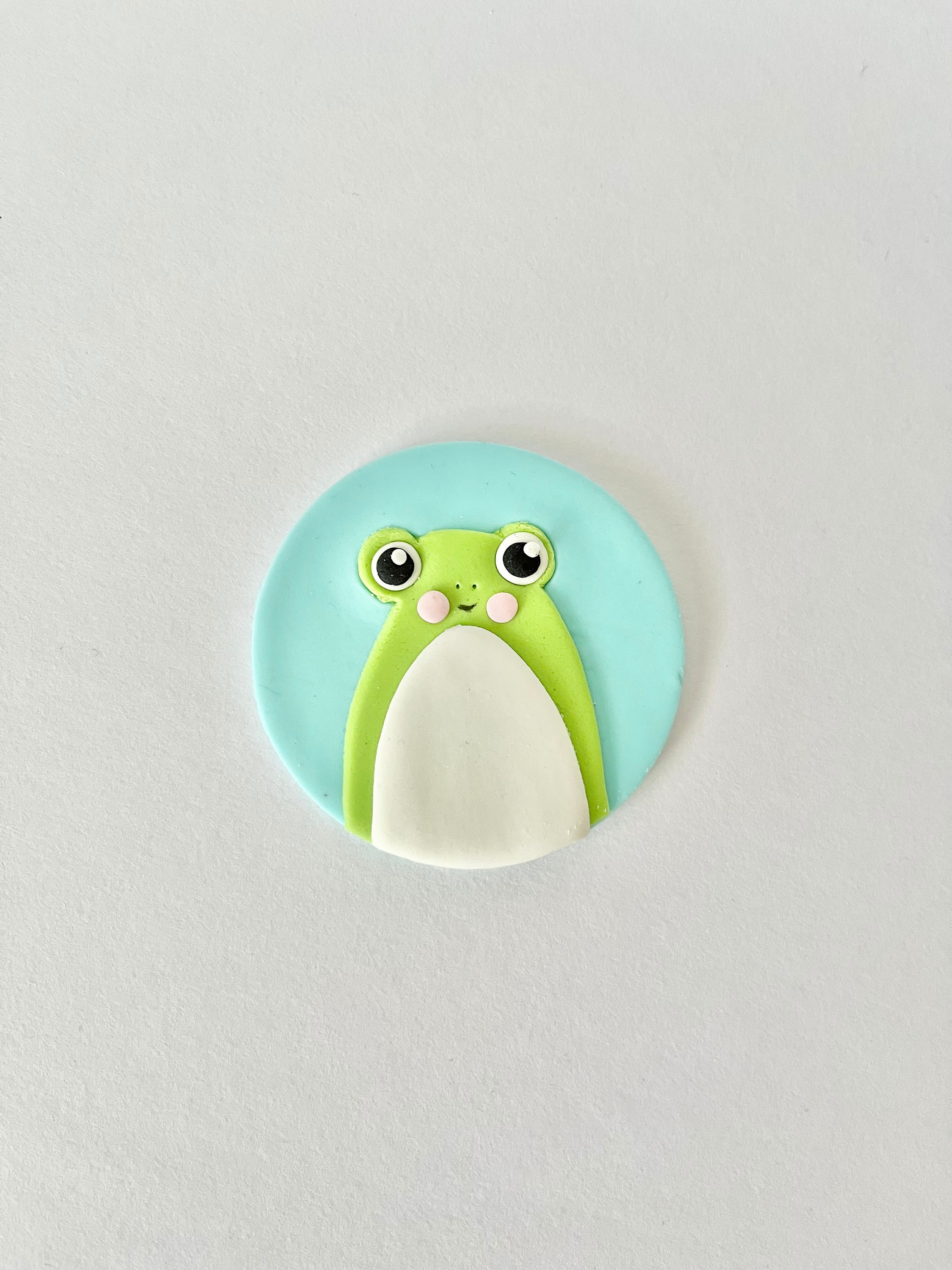 Fondant Frog Cute Frog Cupcake Topper Frog Cupcake Topper Topper Frog ...