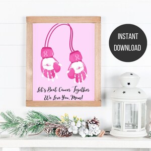 Handprints Breast Cancer Awareness Printable Kids Crafts, Gifts for ...