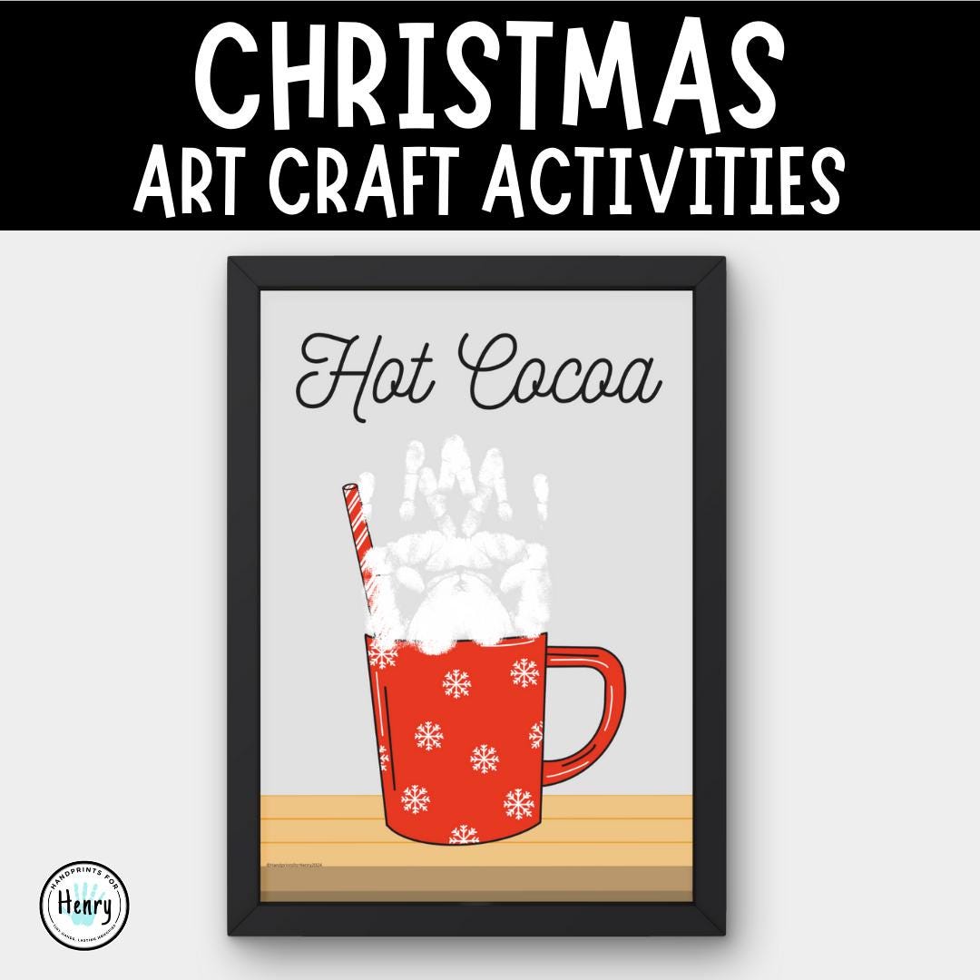 Hot Chocolate Christmas Handprint Art Craft Activity for Toddlers ...