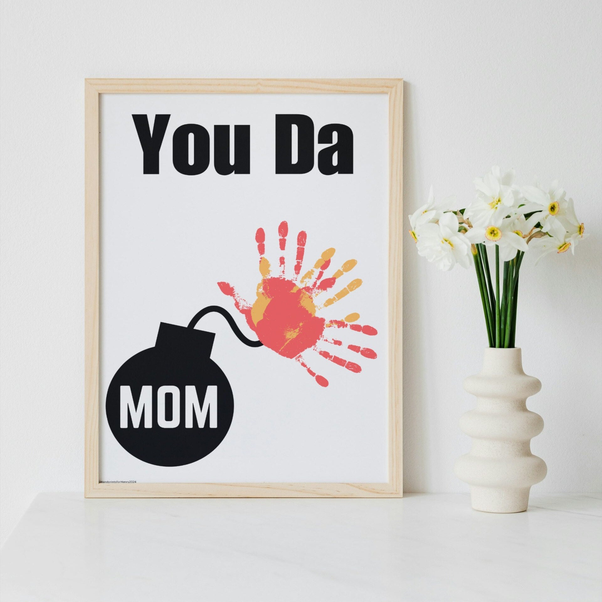 Mother's Day Handprint Craft, You Da Bomb Mom, Spring Art Activity ...