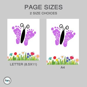 Butterfly Flower Garden Handprint Footprint Art Craft Project for Baby ...