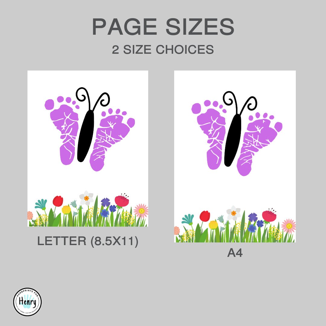 Butterfly Flower Garden Handprint Footprint Art Craft Project for Baby ...