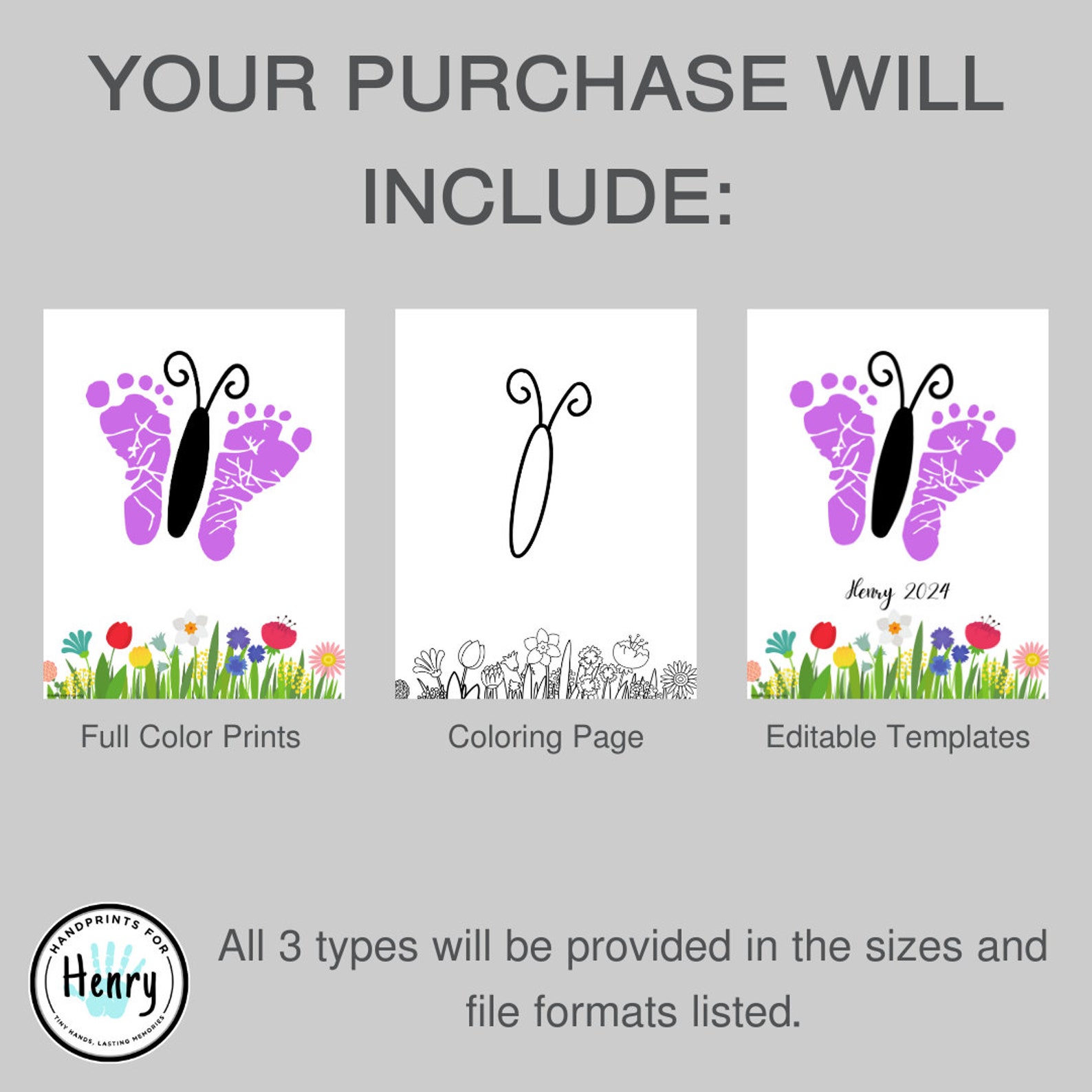 Butterfly Flower Garden Handprint Footprint Art Craft Project for Baby ...