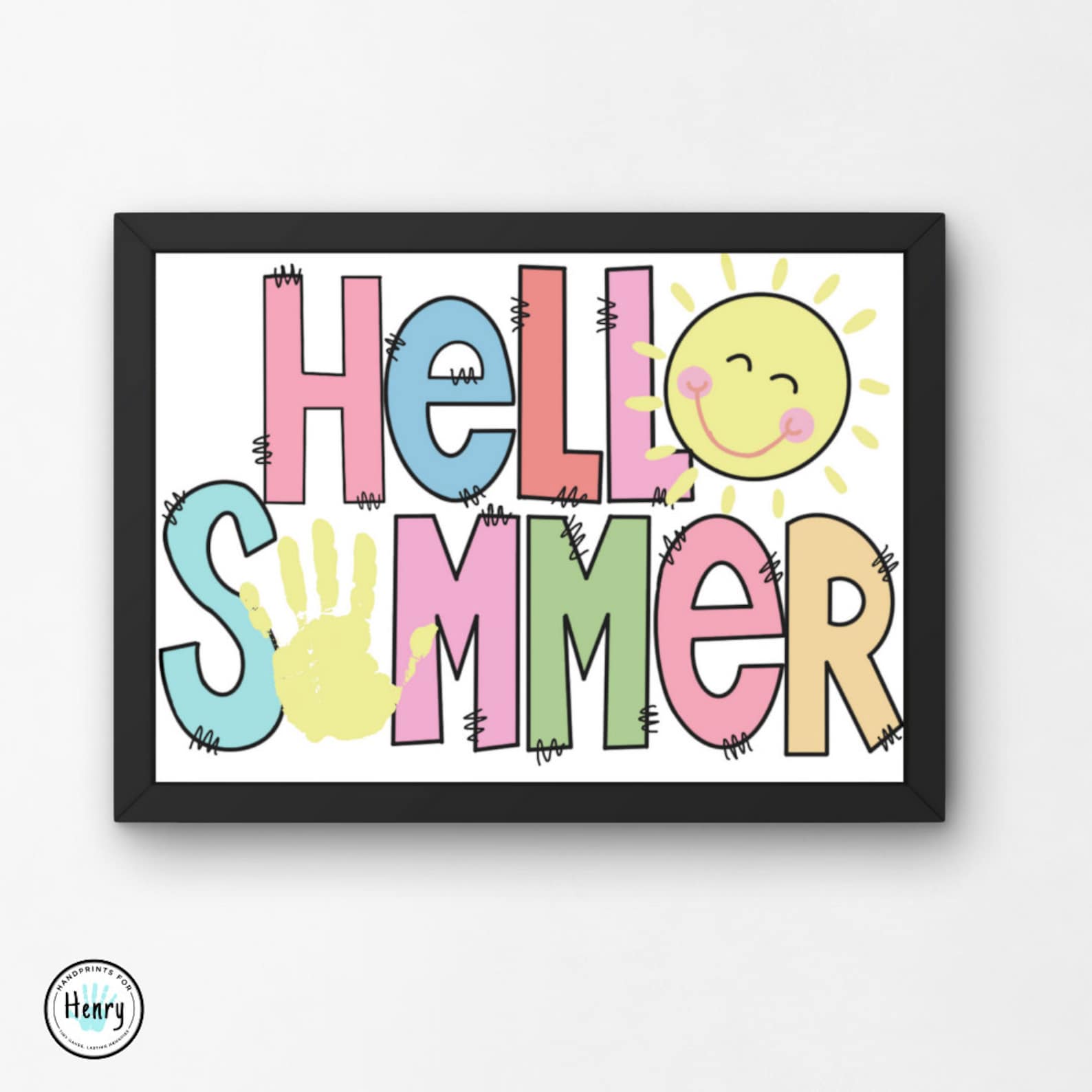 Hello Summer Handprint Art Craft Activities for Toddlers, Kids Sensory ...