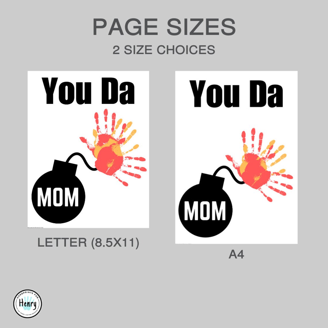 Mother's Day Handprint Craft, You Da Bomb Mom, Spring Art Activity ...