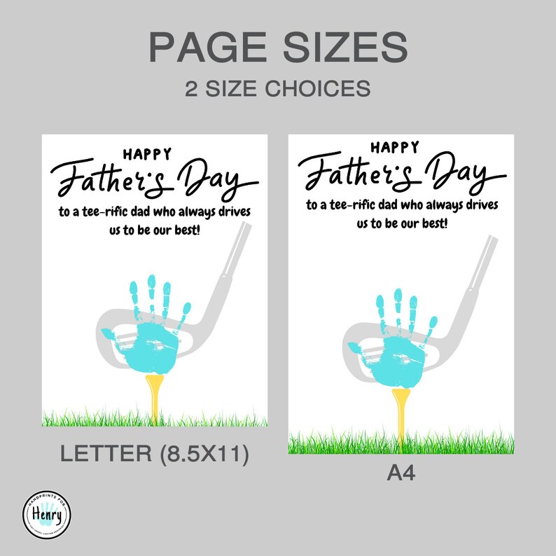 Father's Day Golf Handprint Art Craft Activities for Kids, You Are a ...