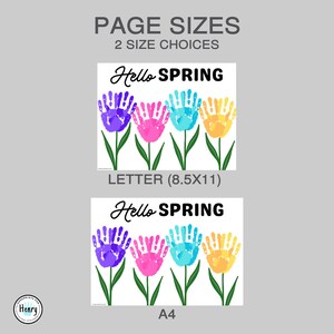 Hello Spring Flowers Handprint Craft, Easter Art Activities for ...