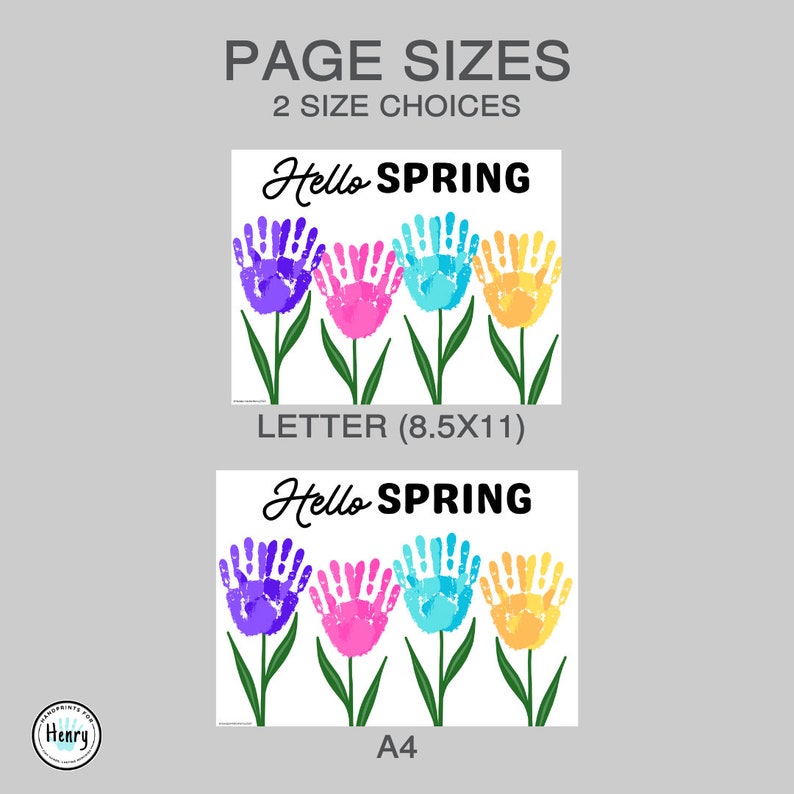 Hello Spring Flowers Handprint Craft, Easter Art Activities for ...