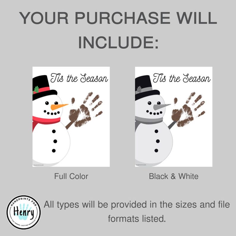 Snowman Christmas Handprint Art Craft Activity for Toddlers, Winter ...