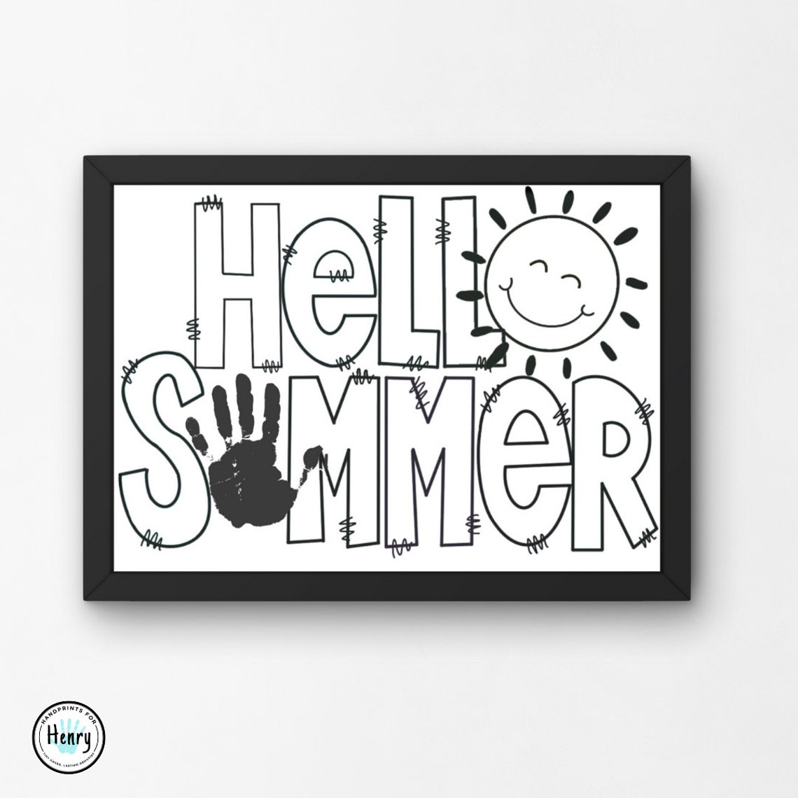 Hello Summer Handprint Art Craft Activities for Toddlers, Kids Sensory ...