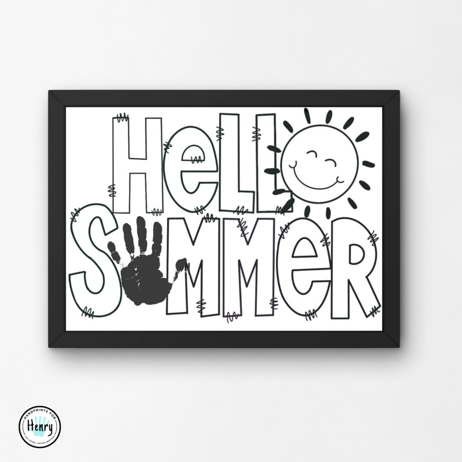 Hello Summer Handprint Art Craft Activities for Toddlers, Kids Sensory ...