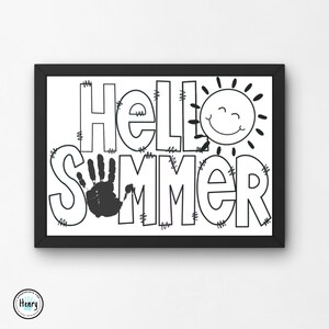 Hello Summer Handprint Art Craft Activities for Toddlers, Kids Sensory ...