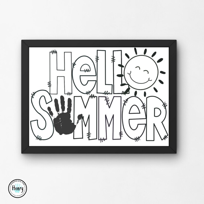 Hello Summer Handprint Art Craft Activities for Toddlers, Kids Sensory ...