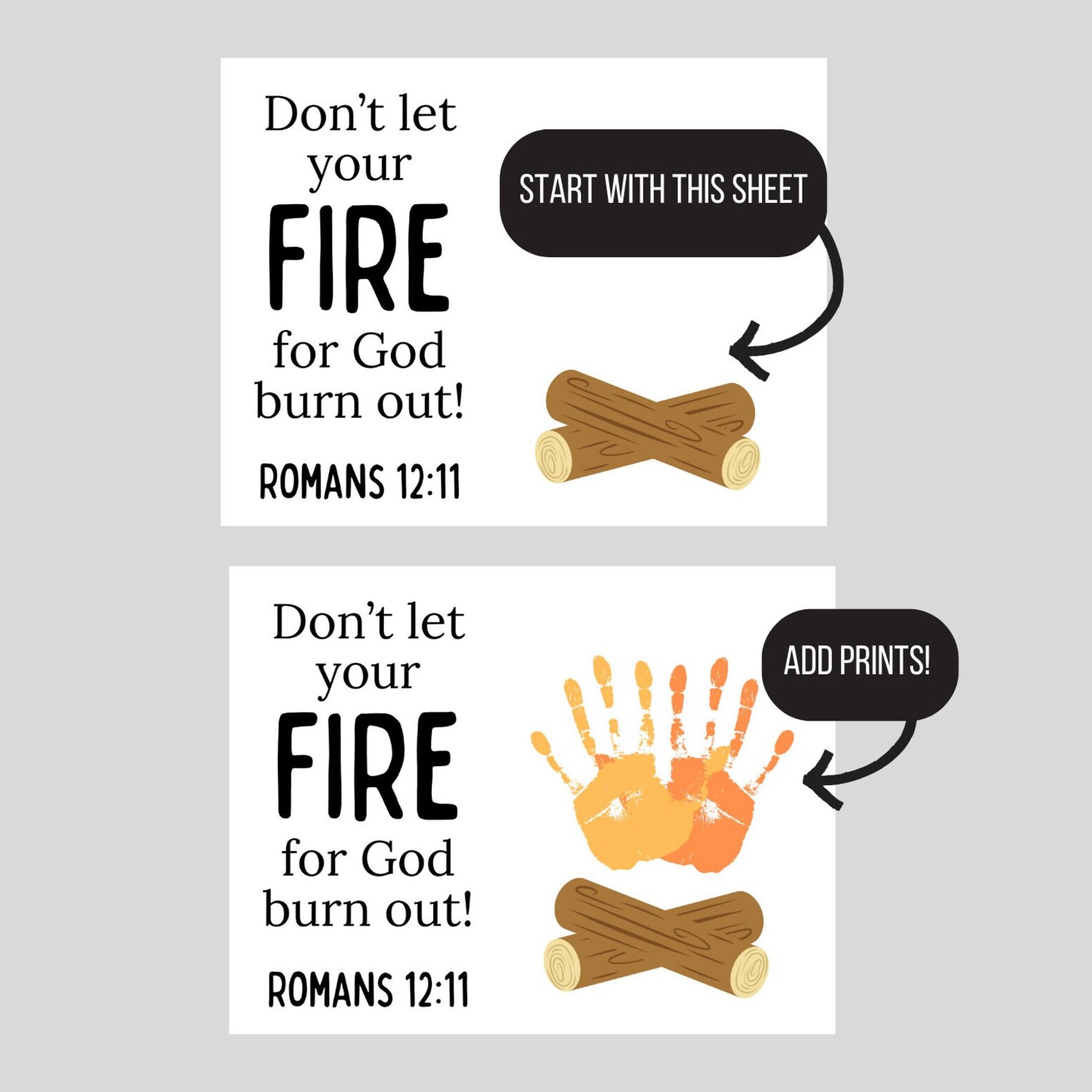 Kids Sunday School Handprint Footprint DIY Art Craft, Bible Lesson ...