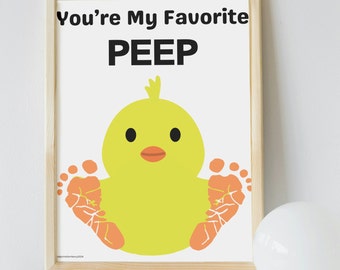 Hoppy Easter Footprint Bunny Craft, Happy Spring Art Activities for ...