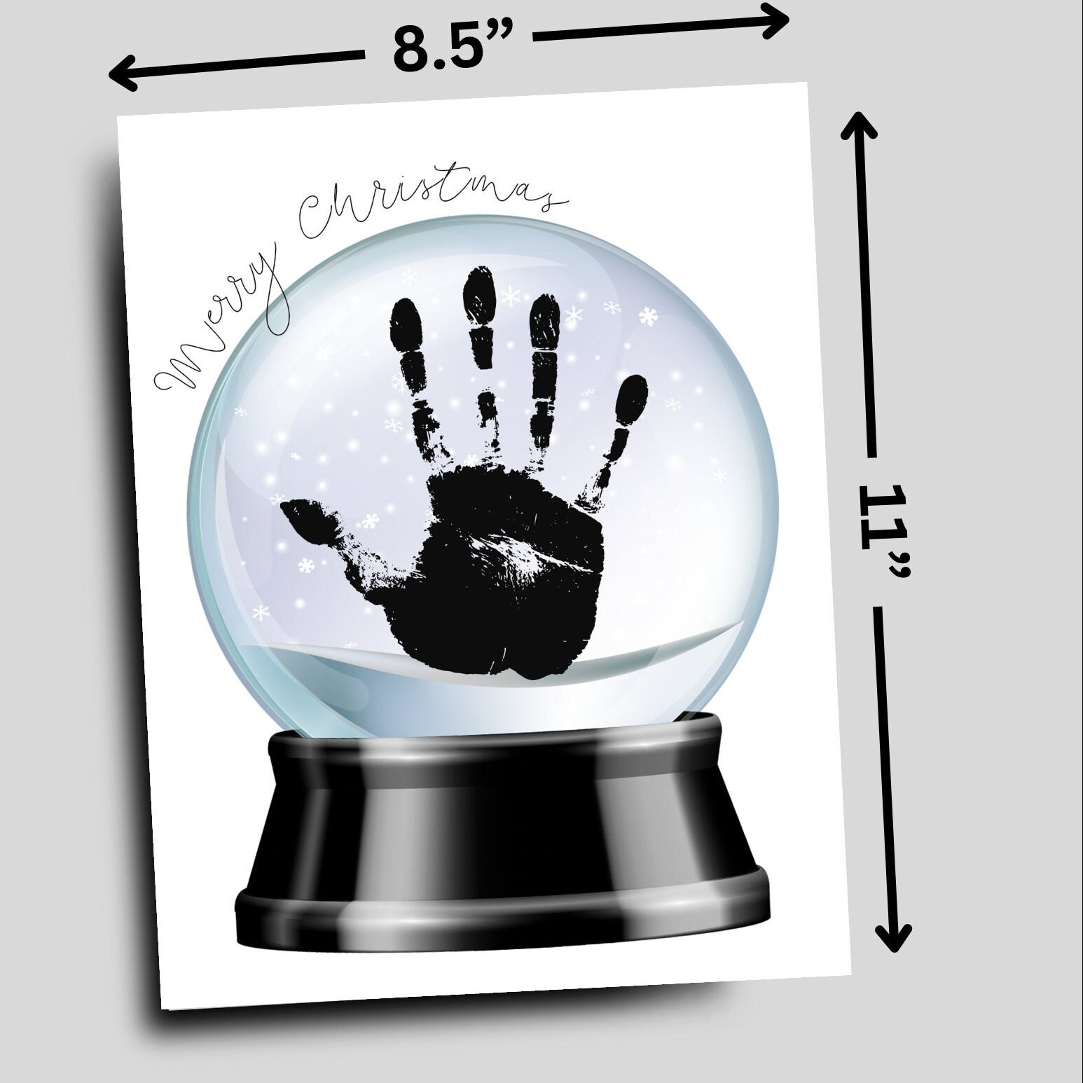 Christmas Snow Globe Handprint Kids Art Crafts, Gift for Parents From ...