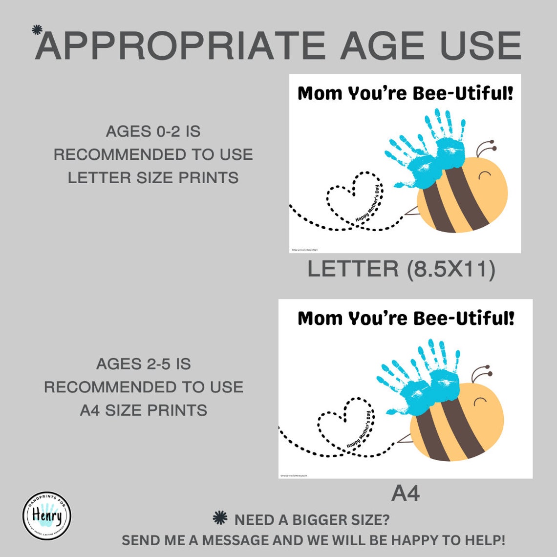 Mother's Day Bee Handprint Craft, Beautiful Spring Art Activity ...