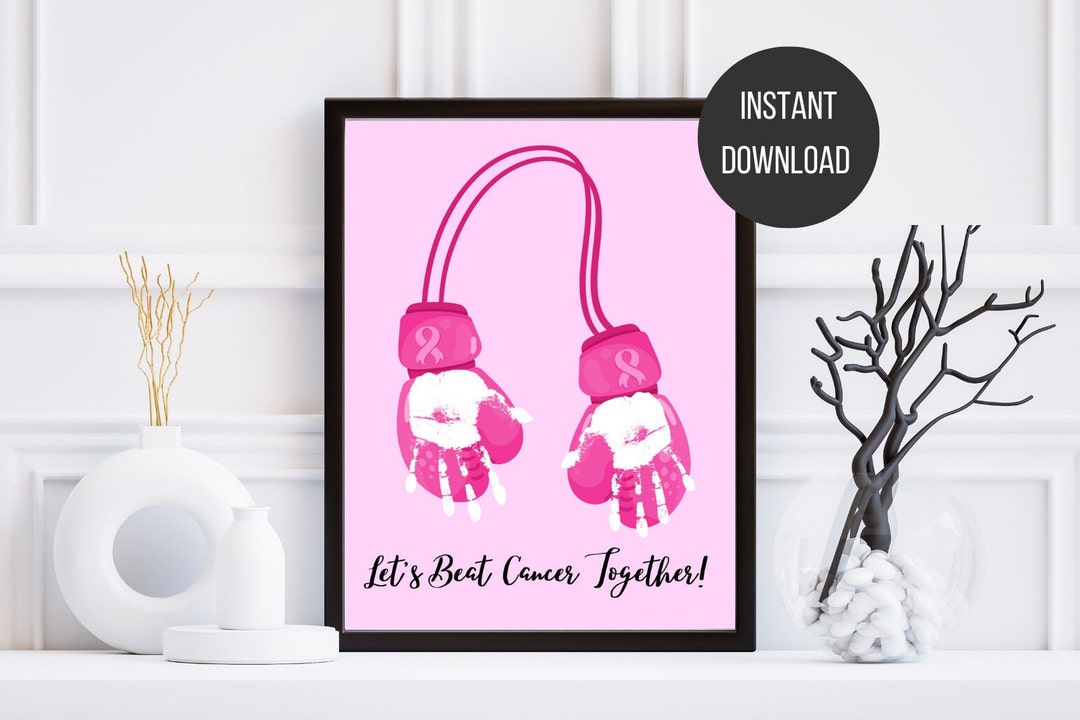 Handprints Breast Cancer Awareness Printable Kids Crafts, Gifts for ...