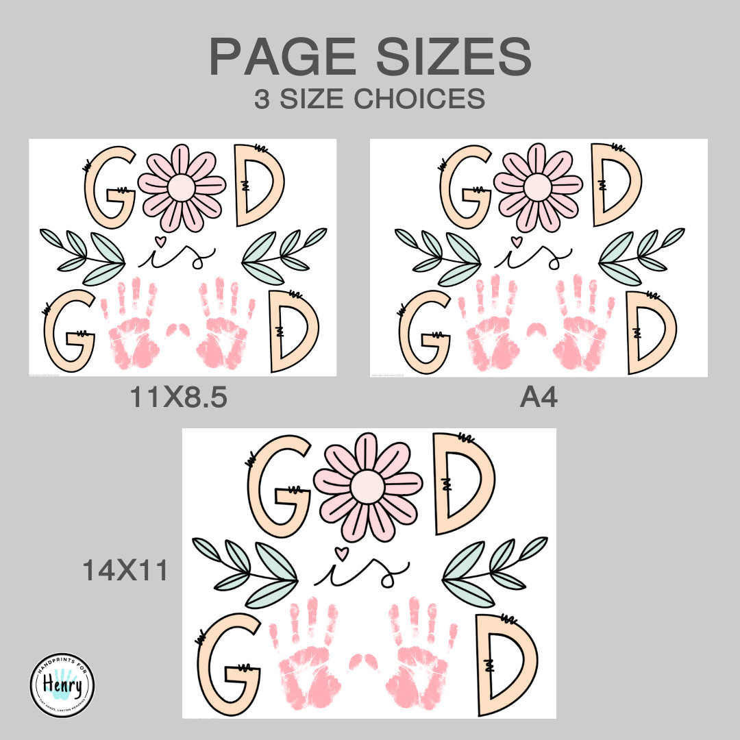 God is Good Handprint Bible School Craft Activity for Toddlers, Sunday ...