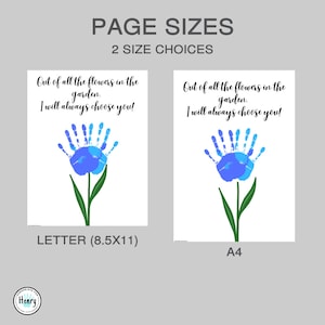 Mother's Day Flowers Handprint Craft, Spring Art Activity Toddlers Baby ...