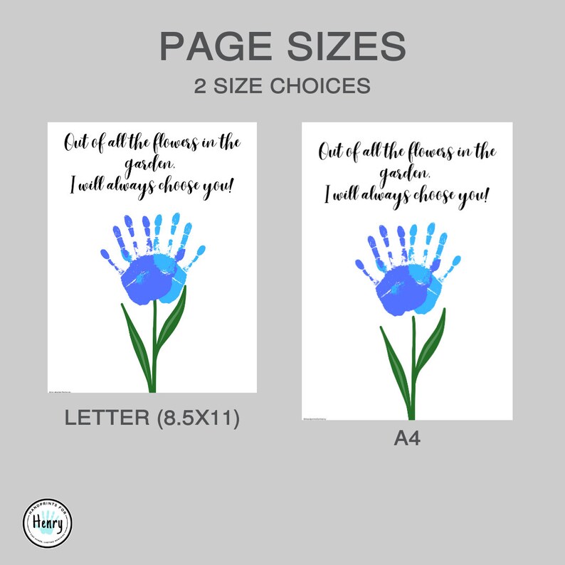 Mother's Day Flowers Handprint Craft, Spring Art Activity Toddlers Baby ...