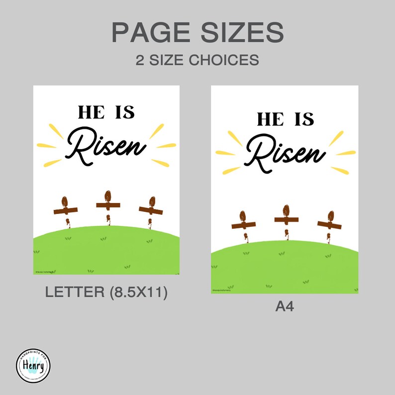 He is Risen Spring Handprint Craft, Easter Art Activities for Toddlers ...