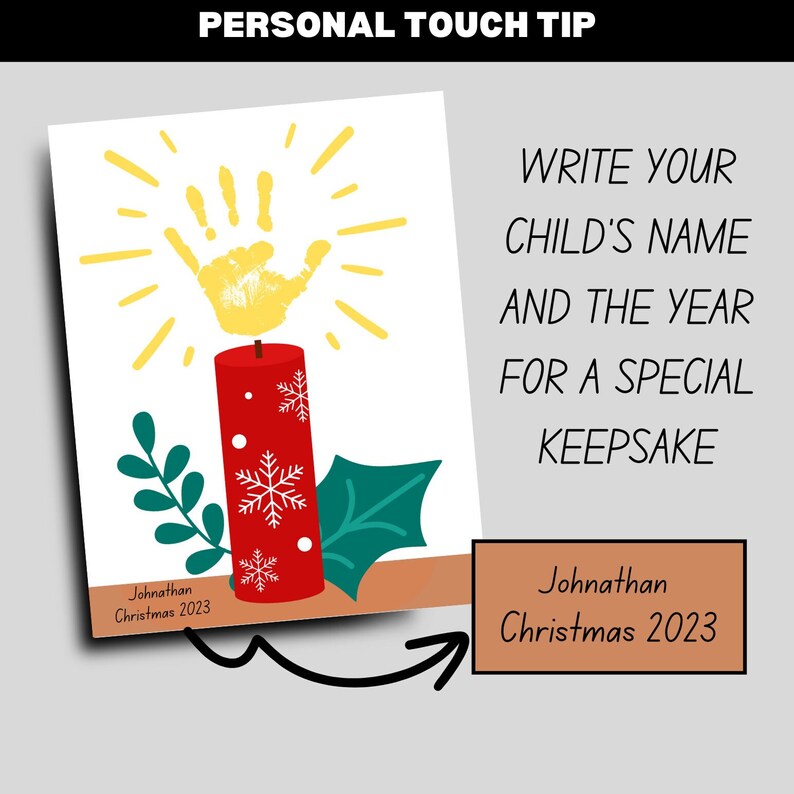 Candle Handprint Art Craft, Kids Christmas Light Sunday School Lesson ...