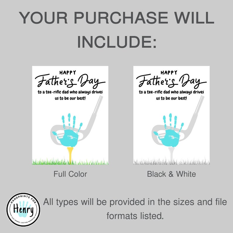 Father's Day Golf Handprint Art Craft Activities for Kids, You Are a ...
