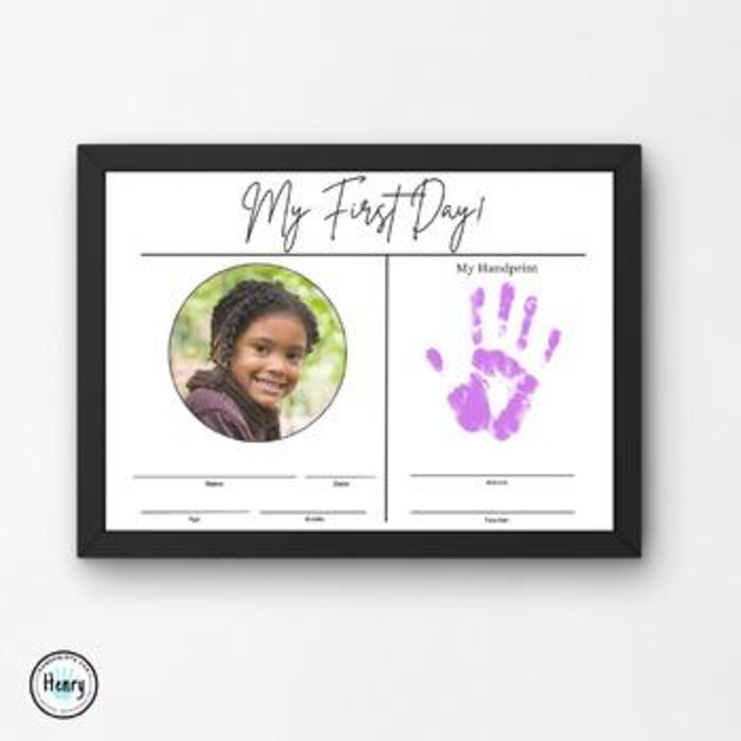 DIY Photo Back to School Art Craft, My First Day Handprint Ideas ...