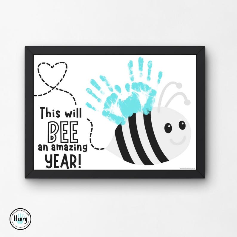 DIY Bee Back to School Handprint Art Craft, Buzzing First Day ...